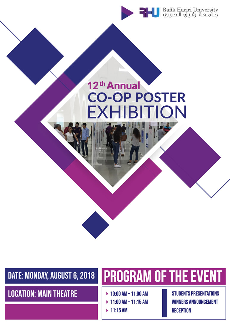 12th Annual Co-op Poster Exhibition -Rafik Hariri University