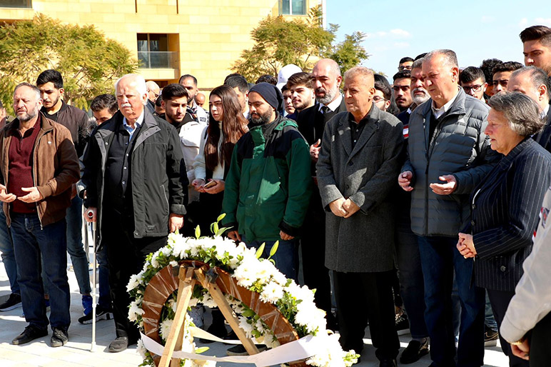 RHU visits martyr Rafik Hariri's grave on the 18th anniversary of his ...